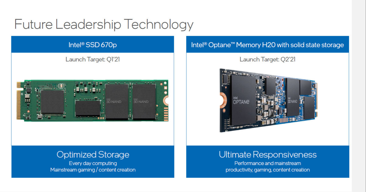 全面升級 144-Layer QLC NAND Intel 發佈 670P 及 Optane H20 - PCM