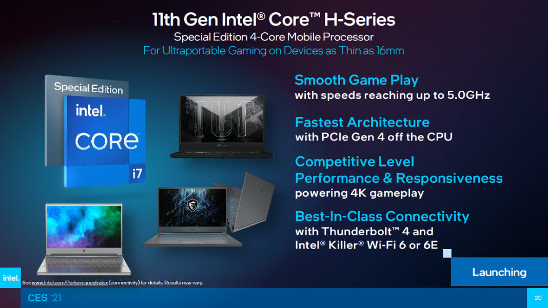 [CES 2021] Intel 一口氣推出 50 款 CPU 8 核心 11 代 Core-H 走數？ H35 臨危授命 - PCM