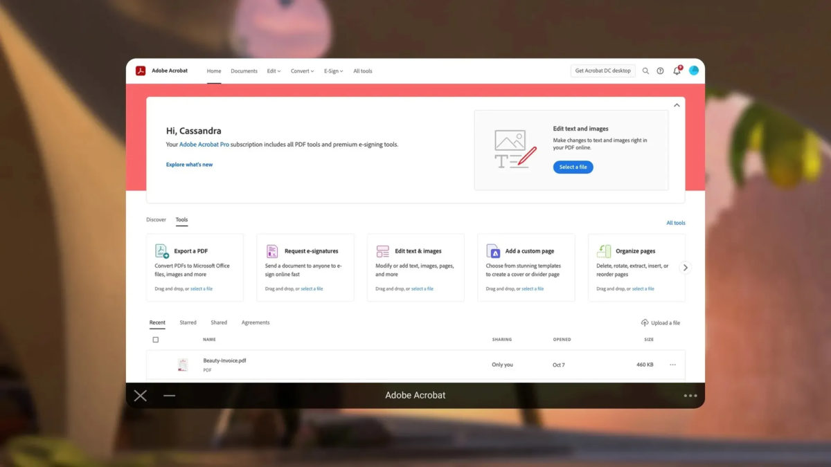 在 VR 空間閱覽及編輯 PDF 文件 Adobe Acrobat 推出 Meta Quest 版 - PCM